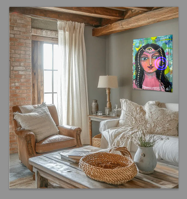 Dream Seer Princess Original Painting OOAK Wall Art Kristena West 6" x ...