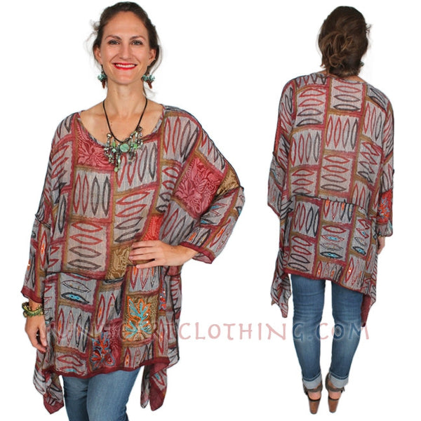 Sunheart Boho Vintage Silk Top - sunheartbohoclothing